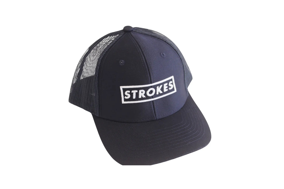Strokes Golf Trucker Cap in Navy - Headwear – My Golf Barn